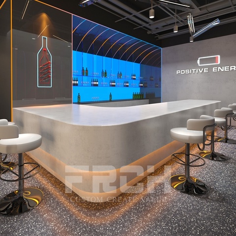 Buy Custom Design Modern Marble L Shaped Led Light Commercial Furniture ...