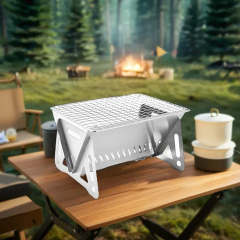 Buy Customized Portable Outdoor Stainless-steel Folding Mini Bbq Grill ...