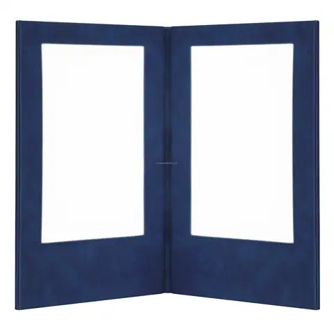 Buy Dark Blue Leather 2 Panels 2 Views Standard A4 Size Led Restaurants ...