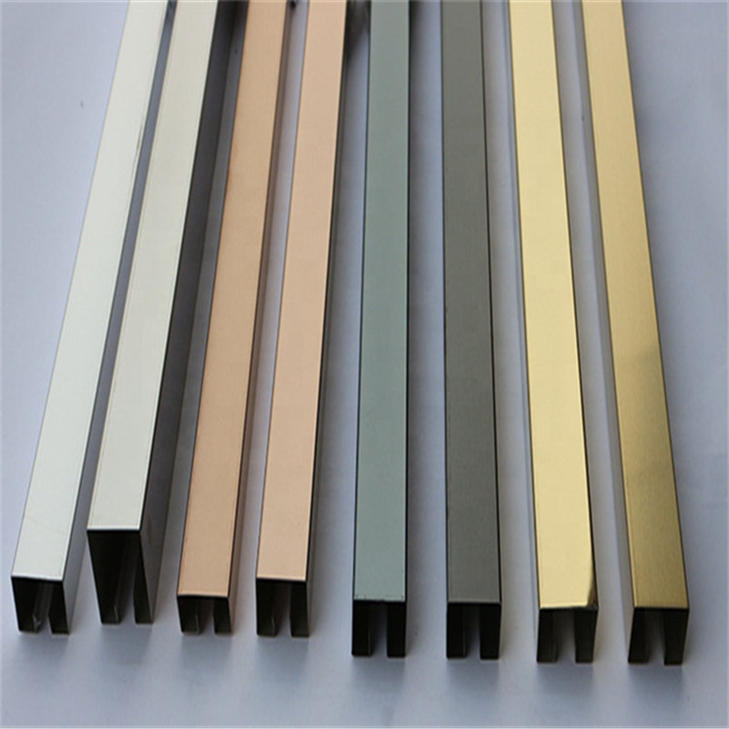 Buy Decorative Stainless Steel Profile C Channel Metal Tile Trim Square ...