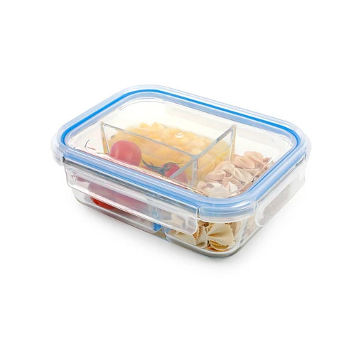 Buy Glass Bento Box/meal Food Storage Lunch Box With Divider/glass Food ...