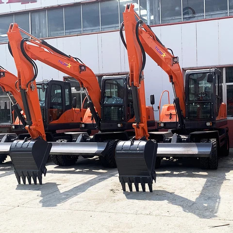 Buy Heavy Duty Wood Grabber Digger Bagger 15 Ton Wheeled Excavator ...