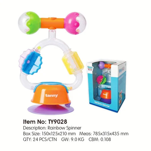 Buy High Quality Colorful Cute Shape Rainbow Spinner Sucker Rattle Toy ...