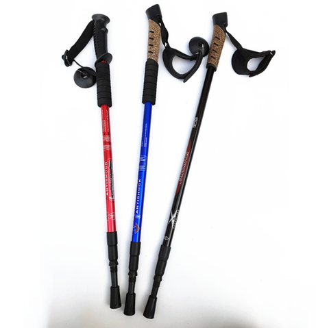Buy High Quality Hiking Walking Stick Aluminium 3-section Telescopic ...