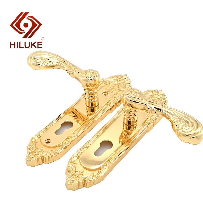 Buy Hiluke Spider Brass Lever Door Handle On Plate Brass Lever Type ...