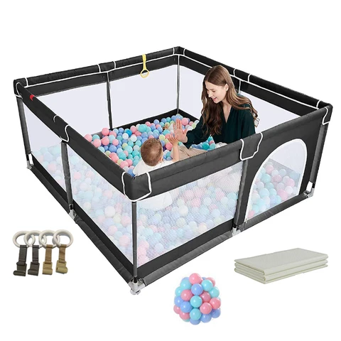 Buy Indoor Outdoor Portable Kids Cage Baby Square Play Yard Cute ...