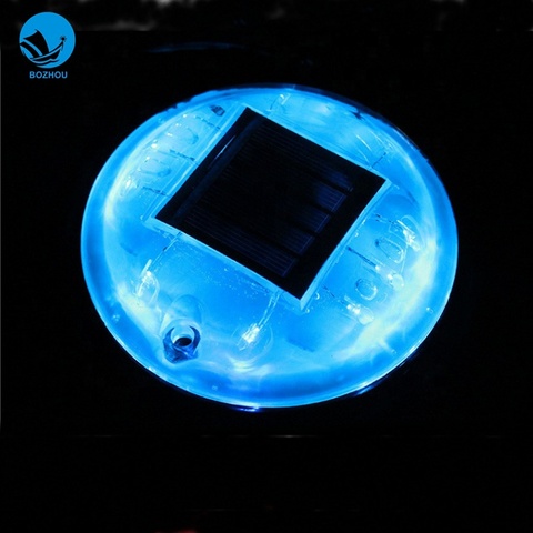 Buy Led Traffic Warning Light On The Ground Round Solar Road Stud Light ...