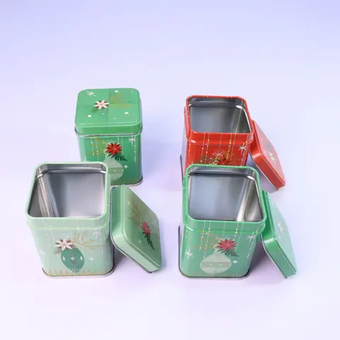 Buy Minimalist Design Vintage Square Metal Tea Tin Canister Coffee ...