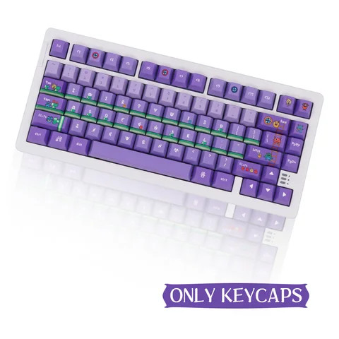 Buy Monster Family Keycaps Purple Cute Cherry Profile Keycap 139/151 ...
