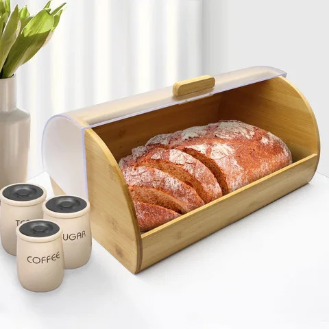 Buy Natural Vintage Food Grade Corner Loaf Bamboo Wood Bakery Breads ...