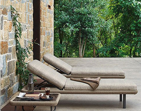Buy Outdoor Garden Patio Sun Bed Adjustable Wicker Rattan Sun Lounger ...