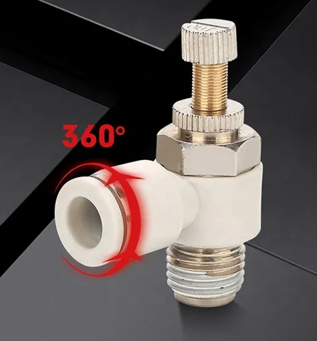 Buy Pneumatic Cylinder Sl Flow Speed Control Valve Throttle Valve ...