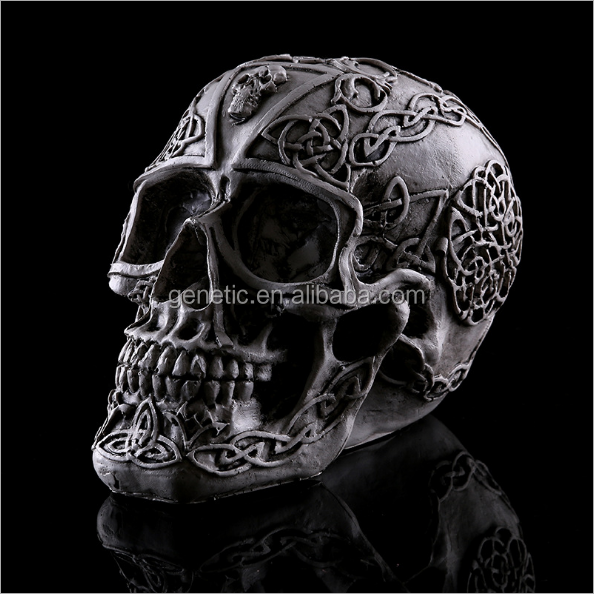 Buy Promotional 3d Antique Weathering Resin Human Skull Skeleton Head ...