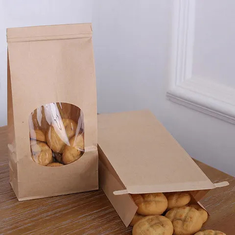 Buy Recycled Durable White Kraft Paper Lunch Bag For Snack Rice ...