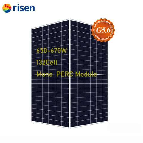 Buy Risen Bifacial Solar Panel 132 Half Cells Mono Pv Solar Panels 650w ...