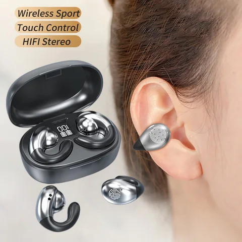 Buy S29 Bone Conduction Ear Clip Earring True Wireless Headphones With ...