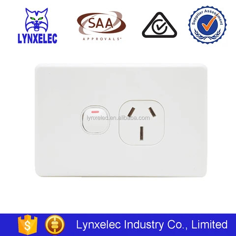 Buy Saa Certified 250v 10a Australian Slimline Wall Socket Power Socket ...