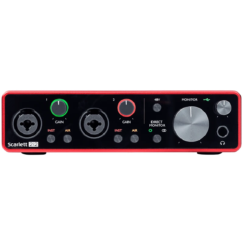 Buy Scarlett 2i2 3rd Gen Usb Sound Card Studio Recording Audio ...
