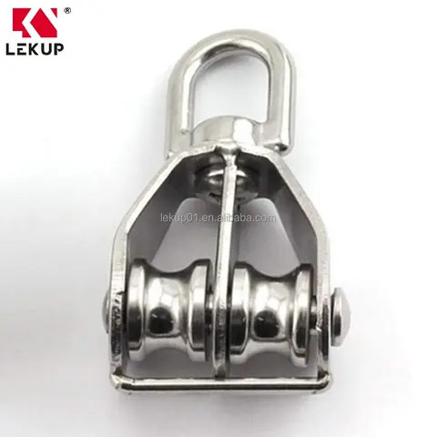 Buy Stainless Steel Rope Roller Pulley Crane Cable Pulley Roller Double ...