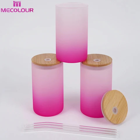 Buy Wholesale Custom Sublimation Banks Color Glassware Tea Cup Frosted ...