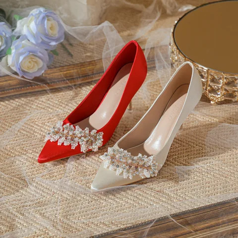 Buy Womens Luxury Anti-slippery Dress Shoes Pointed Toe High Heels ...