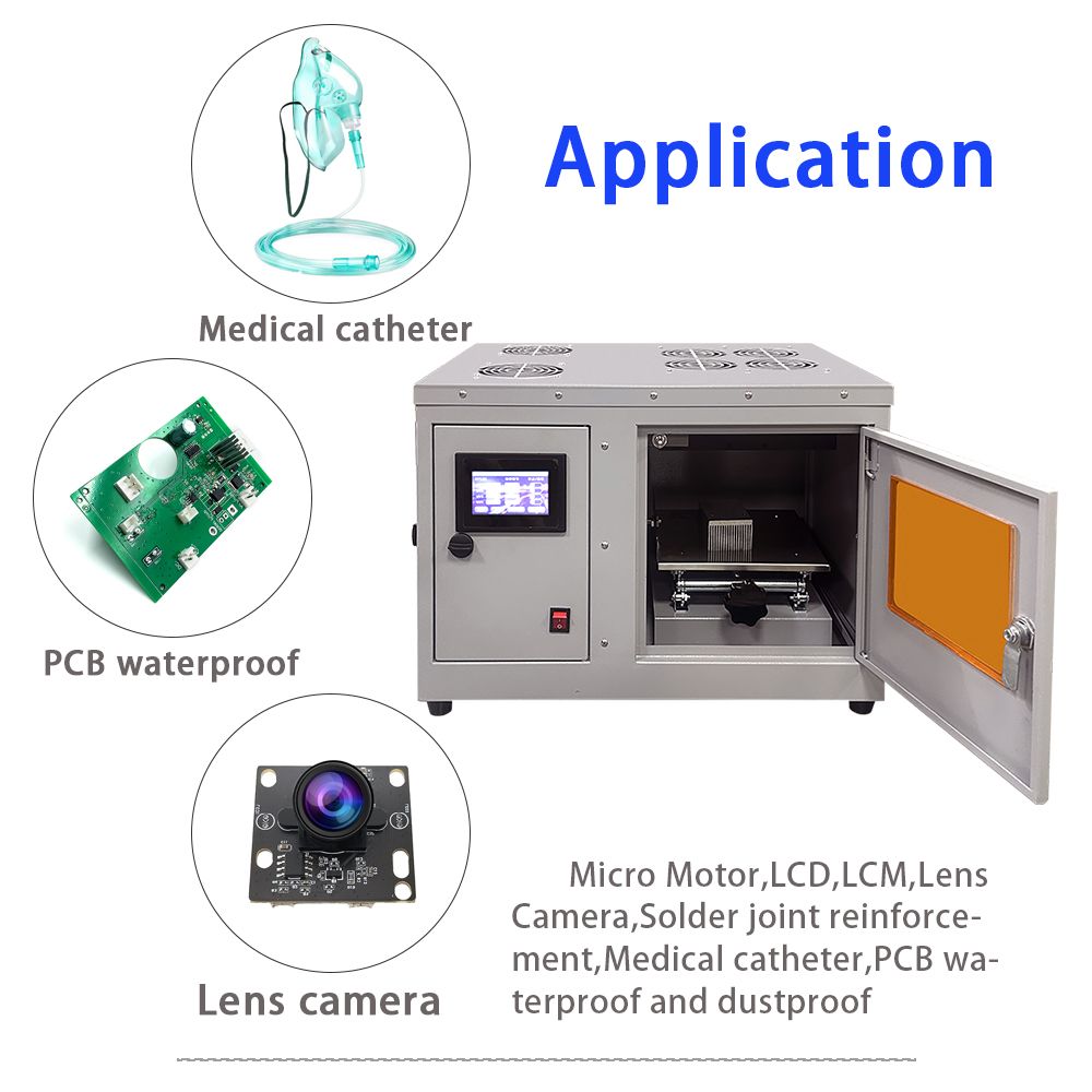 Buy Timing Uv Led Curing Oven With Air Cooling System 200*200mm Chamber Fan Cooled 365nm Led Uv ...