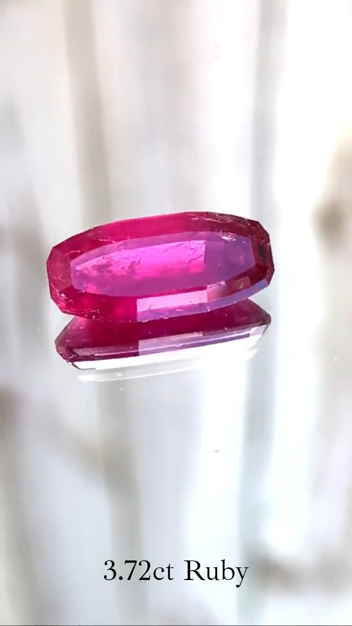 Buy Natural Untreated Ruby Lozenge Cut - 3.72 Carats from Philsgems ...