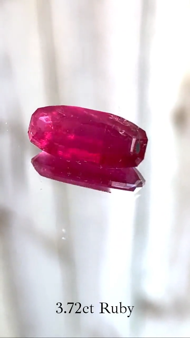 Buy Natural Untreated Ruby Lozenge Cut - 3.72 Carats from Philsgems ...