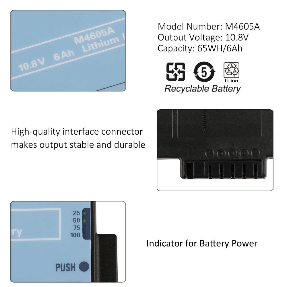 Buy Battery M4605a 6000mah For Philips Intellivue Mp20 Mp30 Mp50 Mp70 ...