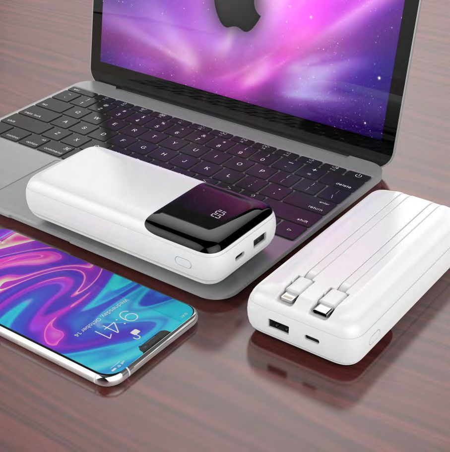 Buy Big Screen Power Banks 20000mah Fast Charging 22.5w Built-in Type C ...