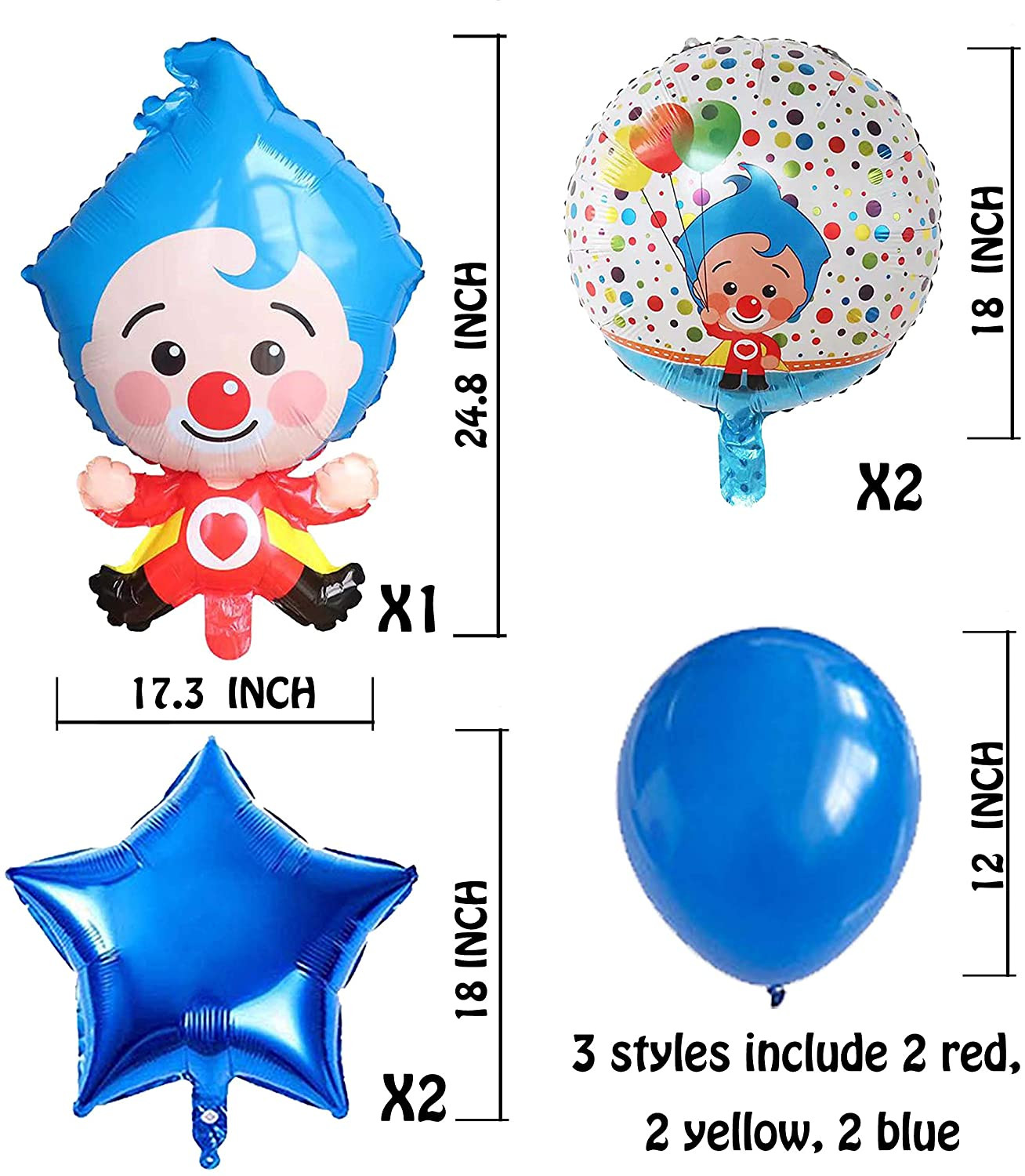 Buy 11 Pcs Plim Plim Balloons,party Supplies,kids Birthday Party Favor ...