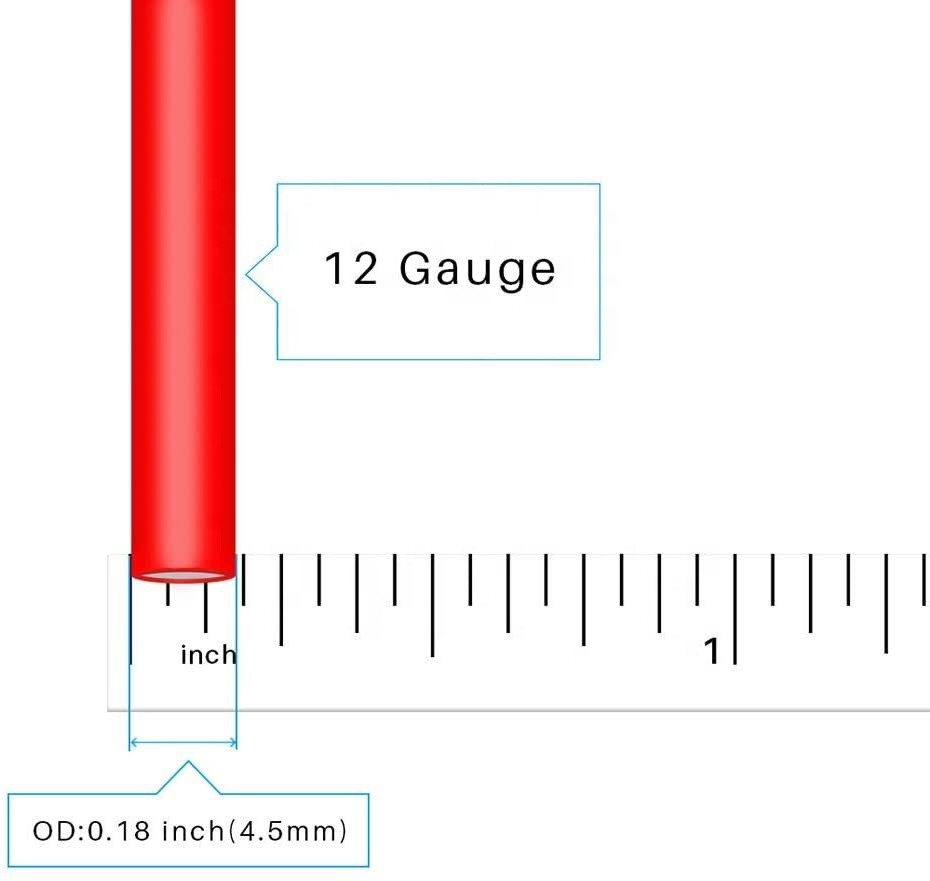 Buy 12 Gauge Silicone Rubber Heat Resistance Insulation Wire Red And ...