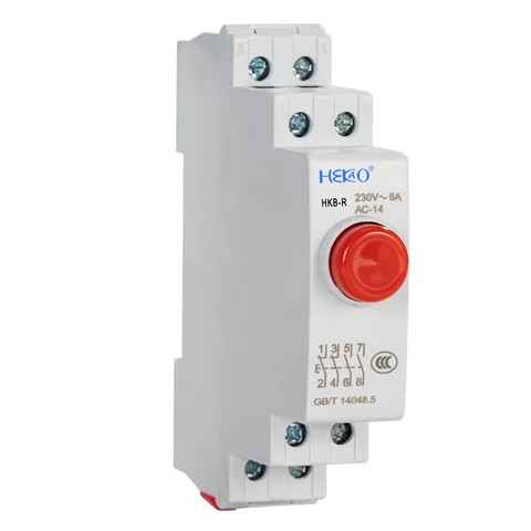 Buy 18mm Din Rail Ac Push Button from Yueqing Hekao Electric Co., Ltd ...