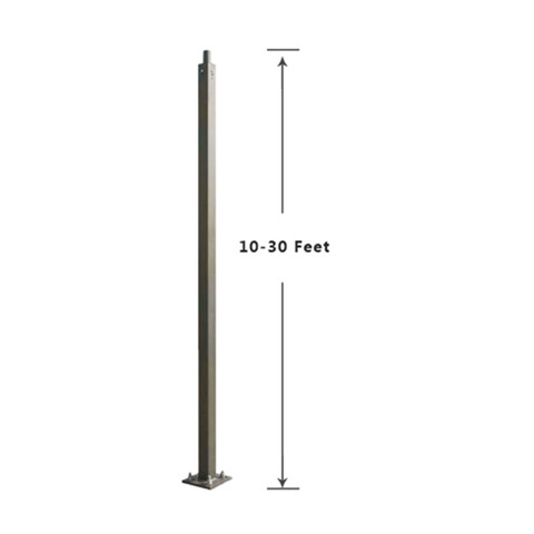 Buy 20ft 11gauge Straight Steel Square Pole For Street Lighting Field ...