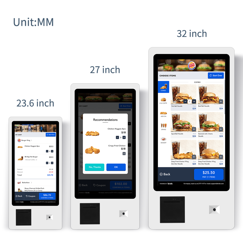 Buy 27" 32" Interactive Kiosk Touch Screen Pos System Machine Self ...