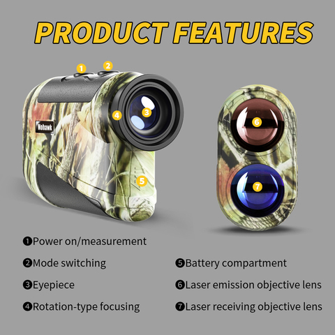 Buy 600m Long Distance Laser Rangefinder Hunting Golf Range Laser Range ...