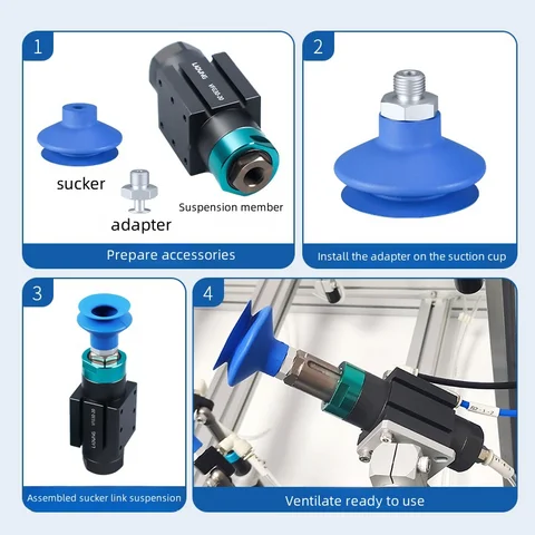 Buy Bellows 40mm Pneumatic Silicon Rubber Vacuum Suction Cups from ...