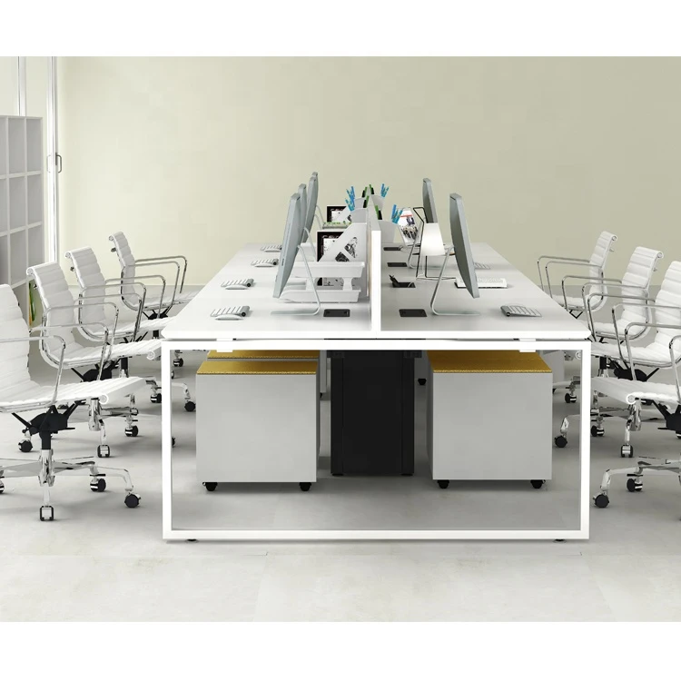 Buy Bureau Workstation Modular Steel Frame Desk Laminate Table Top ...
