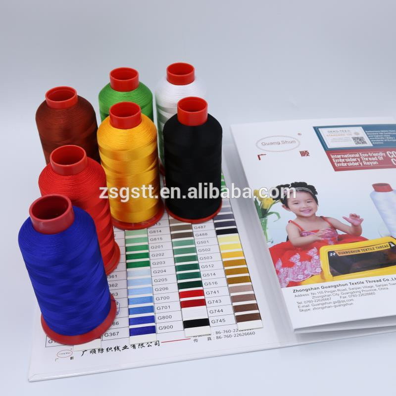 Buy Color Card 100% Rayon Embroidery Thread from Zhongshan Guangshun ...