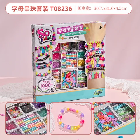 Buy Custom Colorful Bead Bracelet Making Set Kit Gift Box For Diy ...