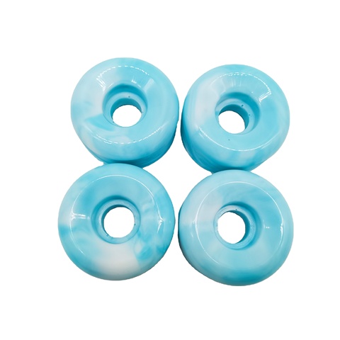 Buy Custom Skate Board Wheel Of 53mm White And Blue Mixed Color ...