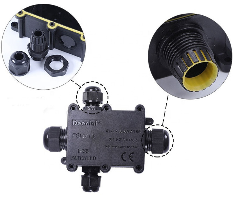 Buy Customized 4 Holes Plastic Electrical Connector Box Cable Wire ...