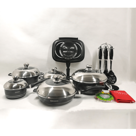 Buy Dessini 23pcs Die-casting Aluminum Cookware Set Non-stick Pot With ...