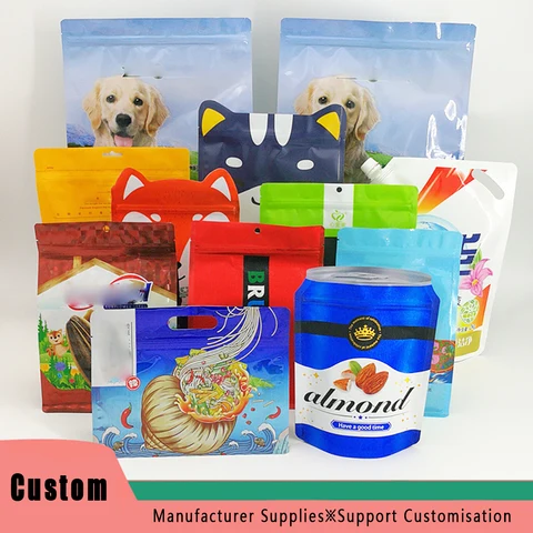 Buy Dog Food Bag Cat Litter Stand Up Pouch Seal Flat Custom ...