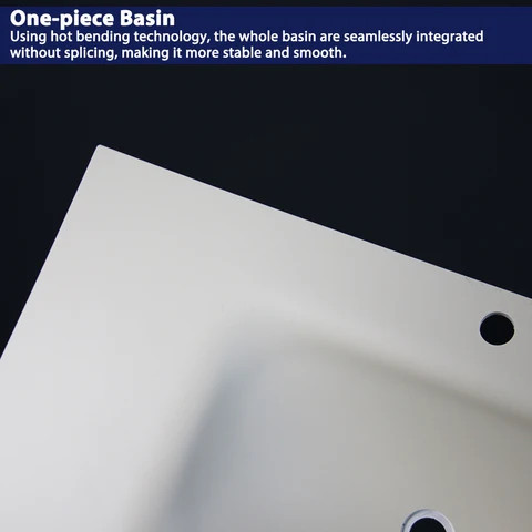 Buy Factory Direct White One Piece Seamless Rock Slab Bathroom Wash ...
