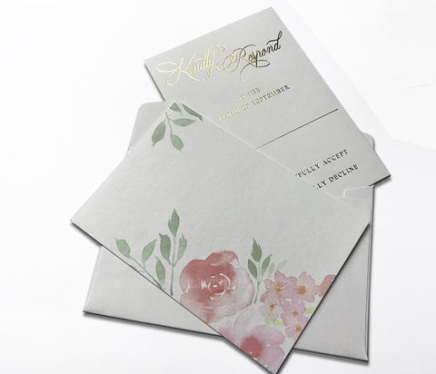 Buy Handmade Wedding Invitation Card Cmyk Printing Gold Stamping Formal ...