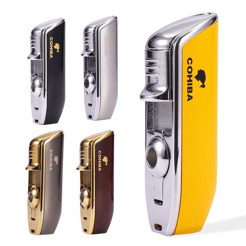 Buy High Quality 3 Triple Flame Torch Lighter Build-in Punch Custom ...