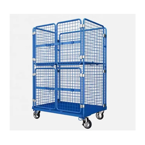 Buy High Quality Steel Roll Cage Containers With Four-wheel Trolleys ...