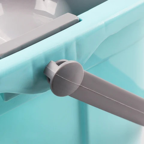 Buy Household Plastic Drain Bucket With Sliding Wheel Wet Mop Bucket ...