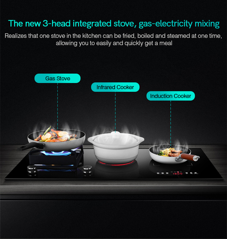 Buy Induction Cooktop Pris Hybrid Electrical Gas Cooker 220v 3 Burner ...